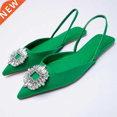 2022 New Kitten Heels Women's Shoes Sandals Brightly Rhinest