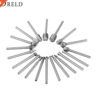 20Pcs Woodworkng Tools 3mm Shank HSS Router Bt Rotary Burr