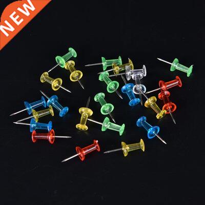 100PCS Push Pin Assorted Transparent Colorful Making Thumbta