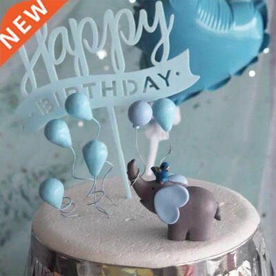 Cake Decorations Picks Toppers Resin Cute Elephant Shape Des