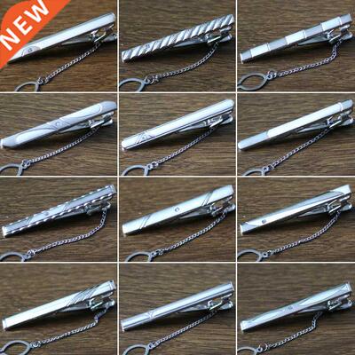 New Tie Clip Fashion Style Necktie Men Metal Simple Bar Clas