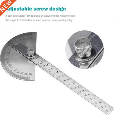 0-180 Degrees Stainless Steel Protractor Universal Measuring
