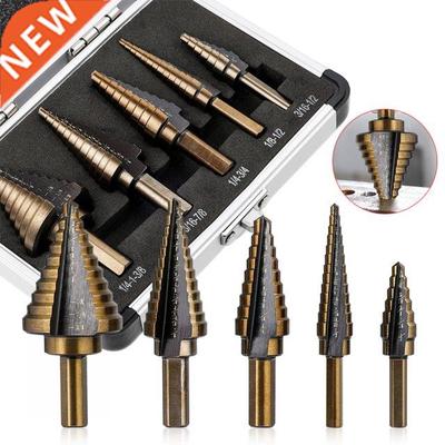 5pcs HSS 4241 Cobalt Multiple Hole Step Drill Bit Set Drilli