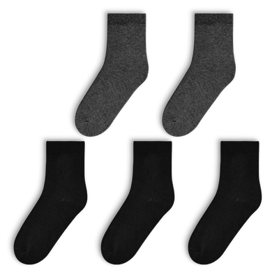 粒米抗菌吸汗透气男士平纹中筒袜