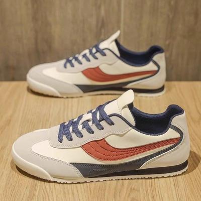 阿甘男鞋秋冬季休闲平底板鞋覆古跑步防滑皮鞋2025新款运动工作鞋