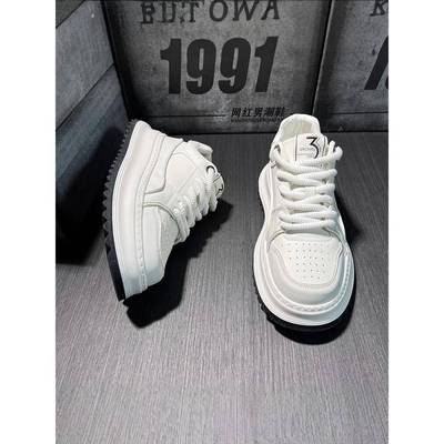 细节恰到好处Minimalism Aquaman简约轻便小白鞋男内增高厚底板鞋