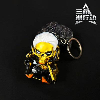 三角洲行动周边红狼蚀金玫瑰手办挂件钥匙扣摆件书包吊坠挂饰