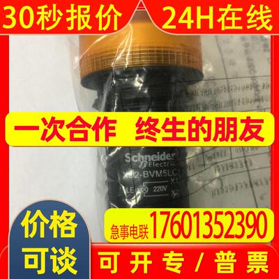 原装XB2-BVM5LC 220V  LED  Schneider黄色指示灯