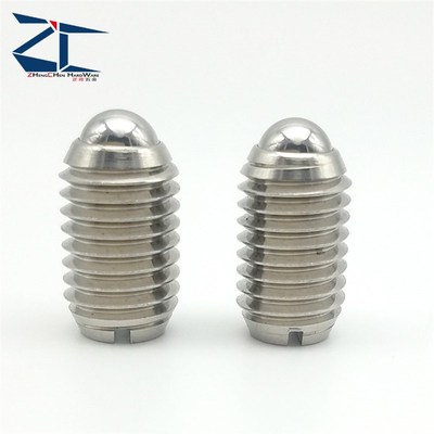 304不锈钢特短型一字槽球头柱塞 波珠螺丝定位珠(ZC103-3-3)