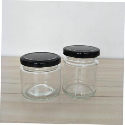 Circular glass jar pickles bottles jam jars of honey bottle