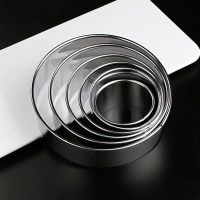 14pcs/Set Stainless Steel Round Cookie Moulds Cake Cutter
