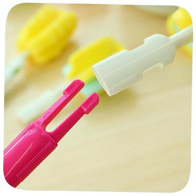6pc baby cup washing sponge bottle brush nipple cleaner