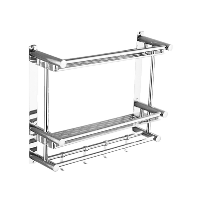 毛巾架不锈钢免打孔卫生间置物架浴室收纳厕所洗手间洗漱台壁挂