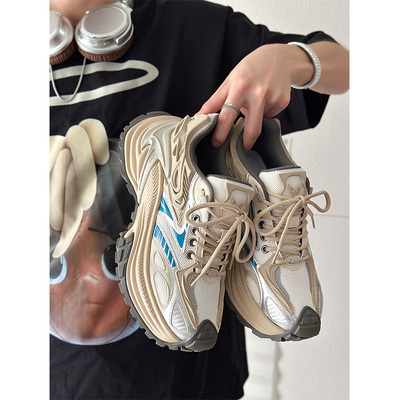 周雨彤同款响尾蛇慢跑老爹鞋男女款厚底增高休闲鞋夏季情侣运动鞋