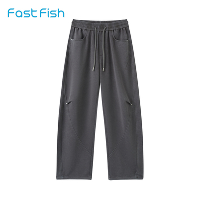 快鱼2026年新款男士直筒休闲裤高挑显瘦百搭莱赛尔柔软透气裤子