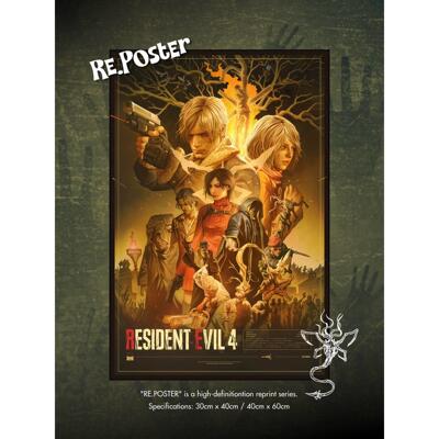 RESIDENT EVIL生化危机9电影游戏海报有框装饰画家用收藏艺术微喷