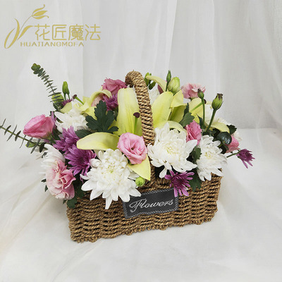 清明节杭州天津祭奠上坟扫墓花篮