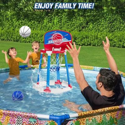 Pool Basketball Hoop Poolside wh Backboard Floating Pool