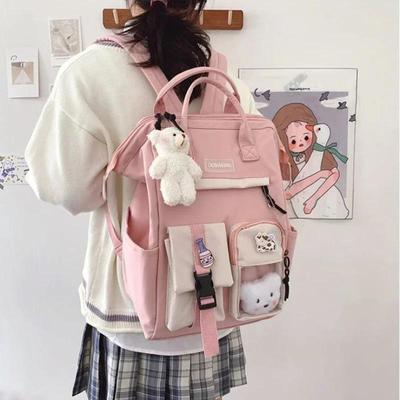 2024 Backpack Women Candy Color Laptop Backpacks Cute Kawaii