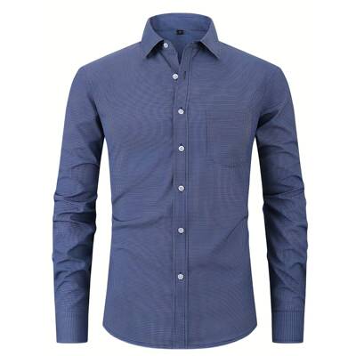T 43458 Men's Plaid Print Casual Shirt 格子印花衬衫