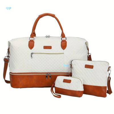 Large Capacy 3PCS Faion Tote Travel Bag Handbag