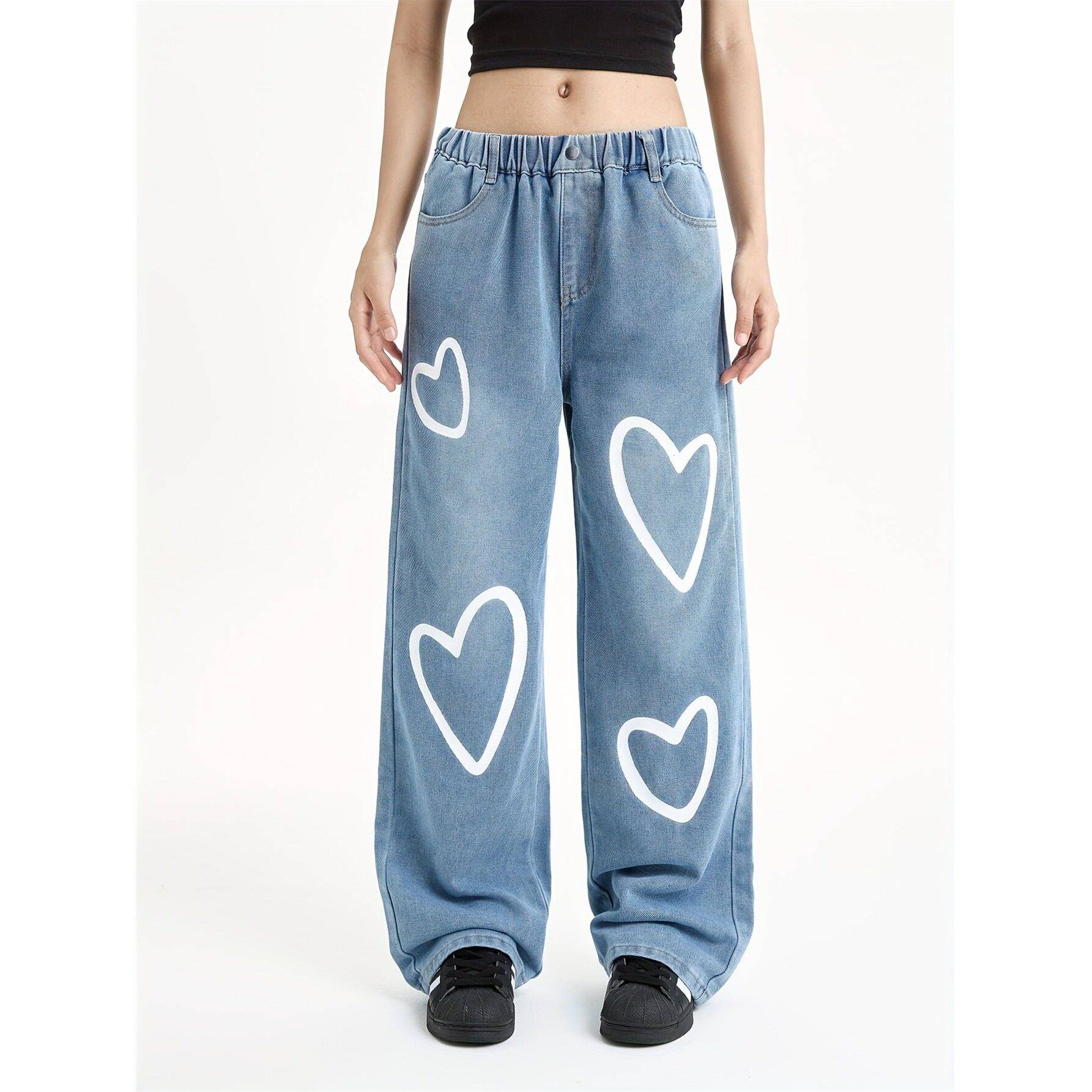 X 93610 Children's Heart Print Jeans 童装牛仔裤