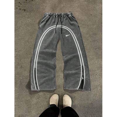I 19119 American high street wide leg pants 美式街阔腿长裤