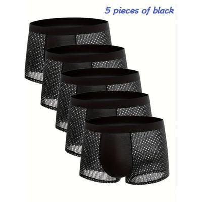 跨境5pcs n'S Breathable Ice Silky Comfort Undeear