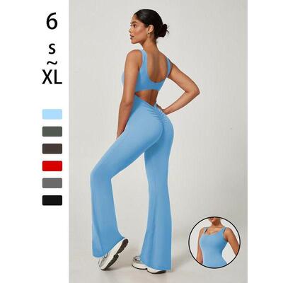 I 14672 Sexy Backs Yoga Jumpsuit 性感露背连体裤