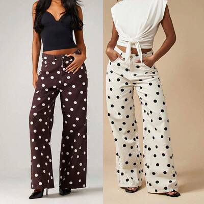 Spring Summer Waisted Elastic Women Jeans Casual Leg Pants