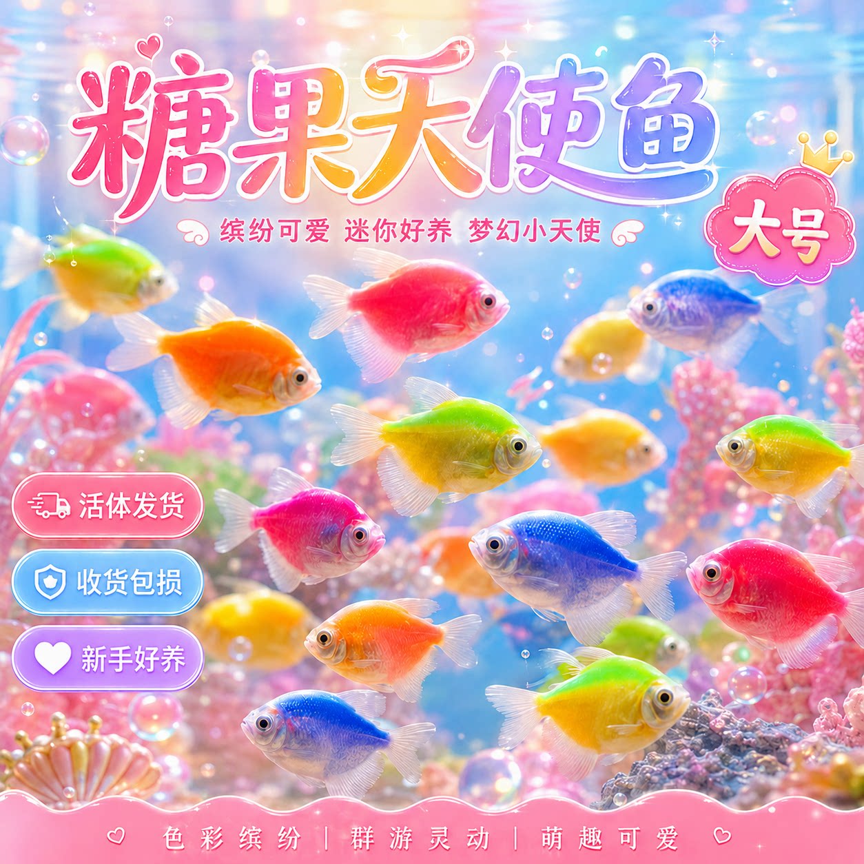 天使鱼观赏鱼活体大号群游活鱼热带鱼斑马小型鱼淡水孔雀好养耐活
