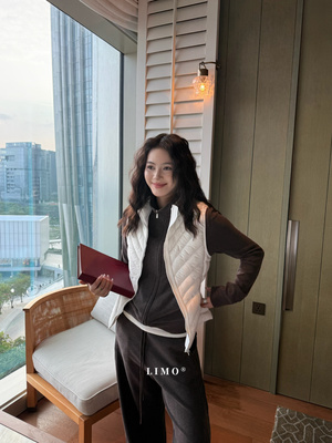 LIMO冬新款极简休闲lulu户外轻便内单马甲排骨90鹅绒羽绒马甲6562