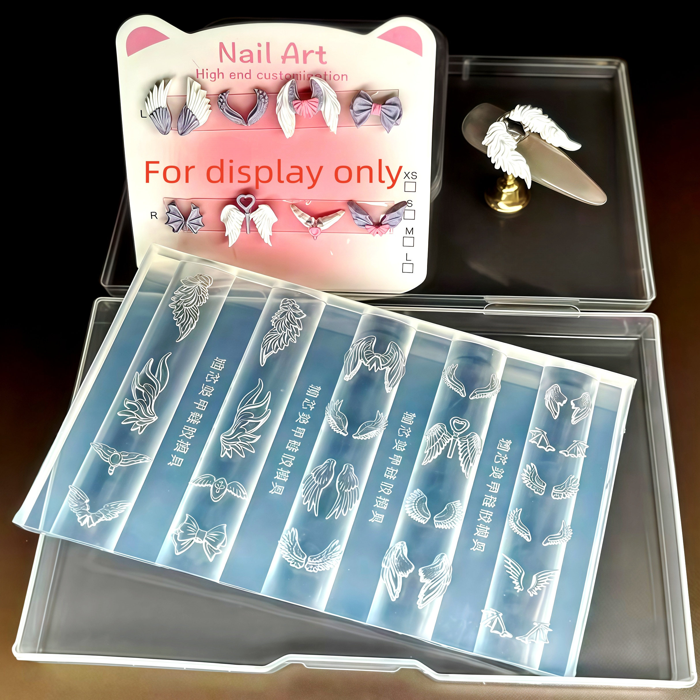 糖芯正品新款翅膀美甲硅胶模具
