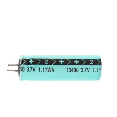 13400 3.7v锂电容可充电锂电芯  300mah 充电电池 循环充电500次