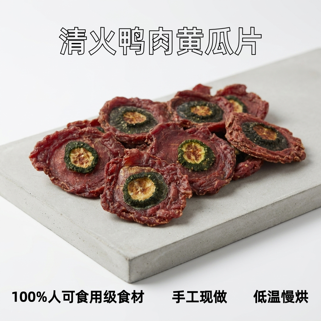 自制烘干鸭肉黄瓜片狗狗零食宠物鸭肉干幼犬磨牙中小型犬训练奖励