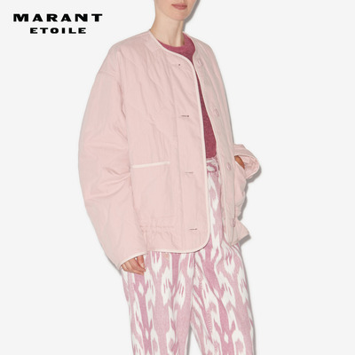 MARANT ETOILE GRETEL时尚中长款廓版绗缝棉服外套女