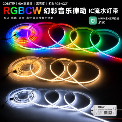 RGBCW幻彩IC流水音乐声控律动LED