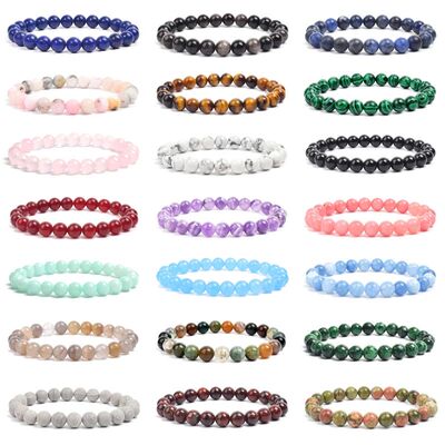 Natural Stone Beads Bracelet For Women Men Amethysts