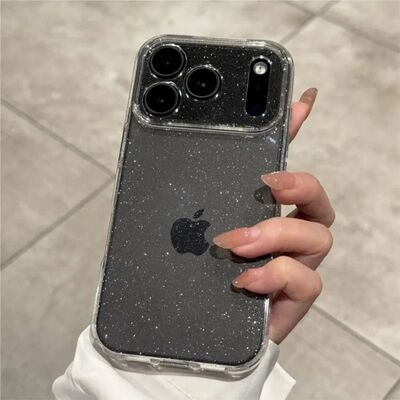 Fashion Bling Glitter Silicone Clear Phone Case For iPhone