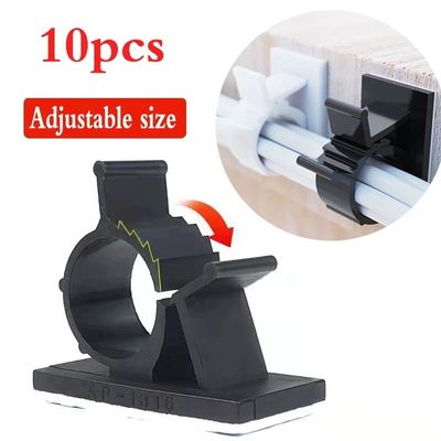 Adjustable Cable Organizer Self Adhesive Cable Clips Table