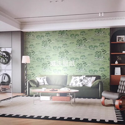 米兰朵 新款色织提花电视背景无缝墙布MLD27-01H-02-03-04H-05-06