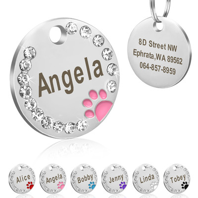 Dog Tag Personalized Pet Puppy Catt ID Tag Engraved Custom D