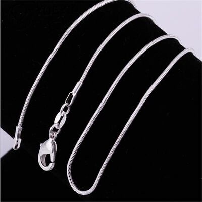 1MM Sterling Silver Chain Fashion Sliver Necklace High