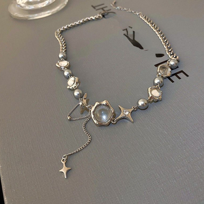 New Design Exquisite Star Geometric Crystal Chains Choker
