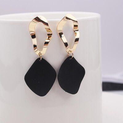 2019 Retro Vintage Statement Earrings White Geometric Long