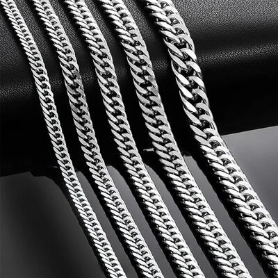 3mm/4mm/5mm/6mm/7mm/8mm Stainless Steel Cuban Link Chains