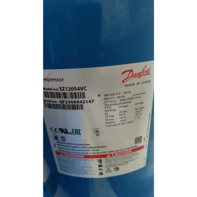 丹佛斯涡旋压缩机, SZ120S4VC