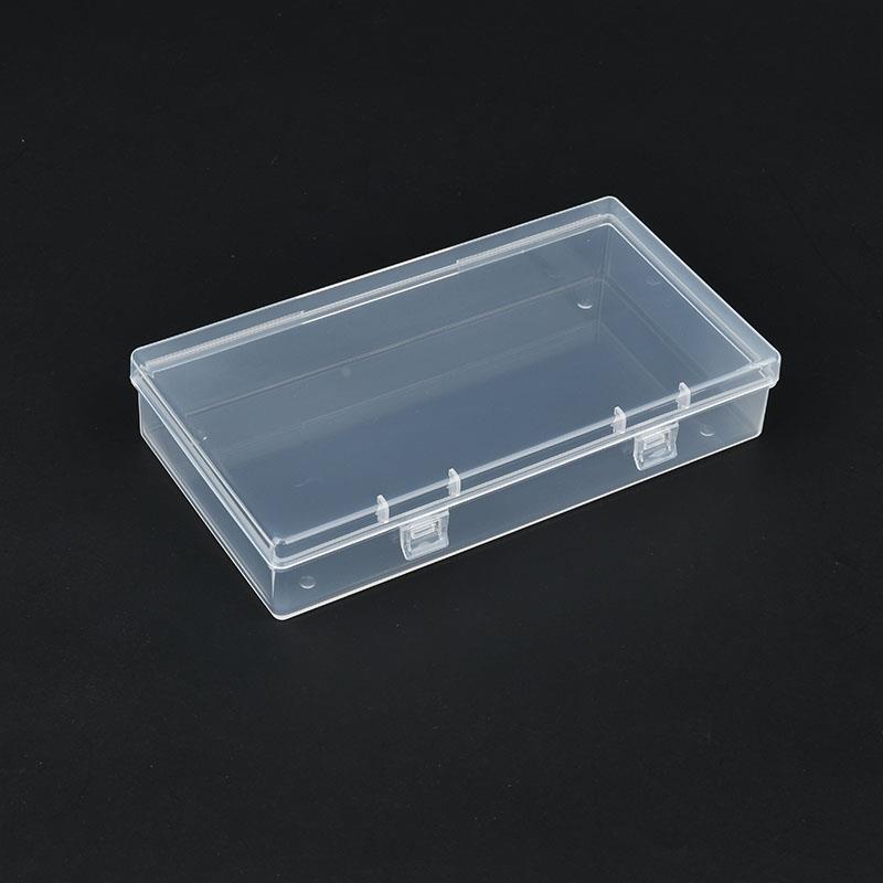 PP长方形双扣塑料盒155x85x30 五金收纳配件零件盒 饰品包装盒