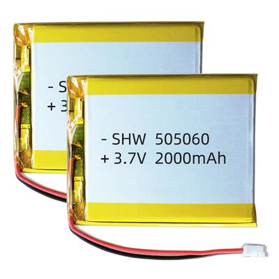 东莞工厂505060聚合物2000mAh3.7v智能锁化妆镜红灯锂电池电瓶