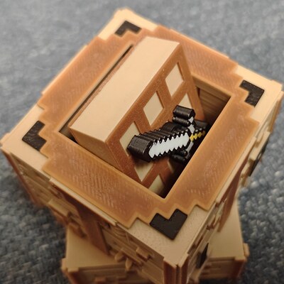 我的世界游戏周边手办可动工作台模型桌面摆件Minecraft像素方块